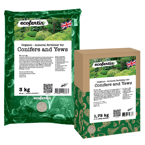 Organic – mineral fertilizer for Conifers and Yews – Ecofertis.eu